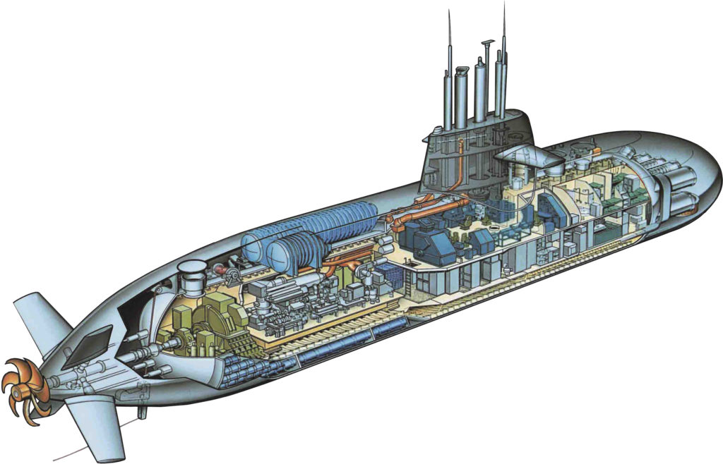 Einblick in ein U-Boot der Klasse 212A