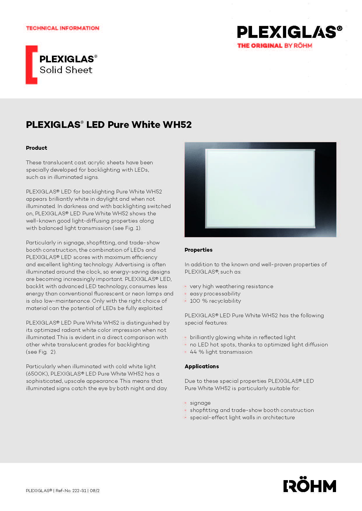 PLEXIGLAS® LED - Acrylaat kunststofplaten
